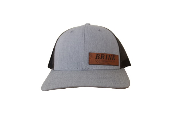 Grey w/Brown Logo – Black Mesh Flex Fit - Brink Constructors