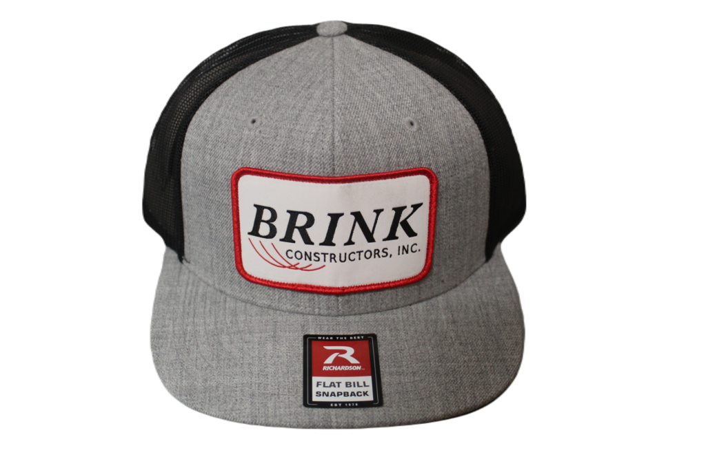 Grey w/White Logo – Black Mesh Snap Back - Brink Constructors